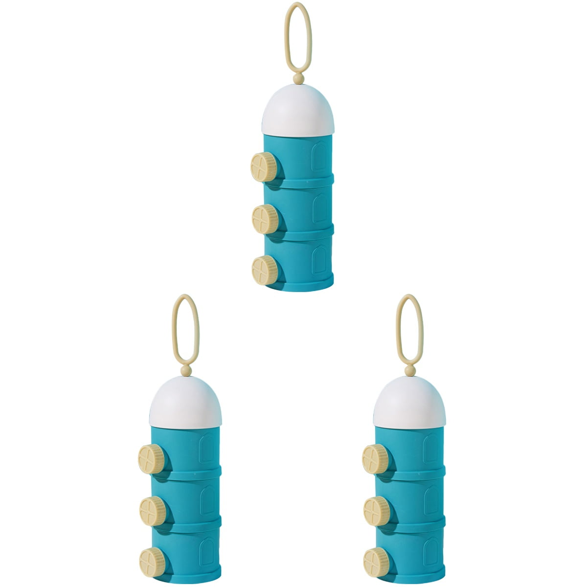 Travel Milk Powder Container Three Compartment Storage Box Baby ...