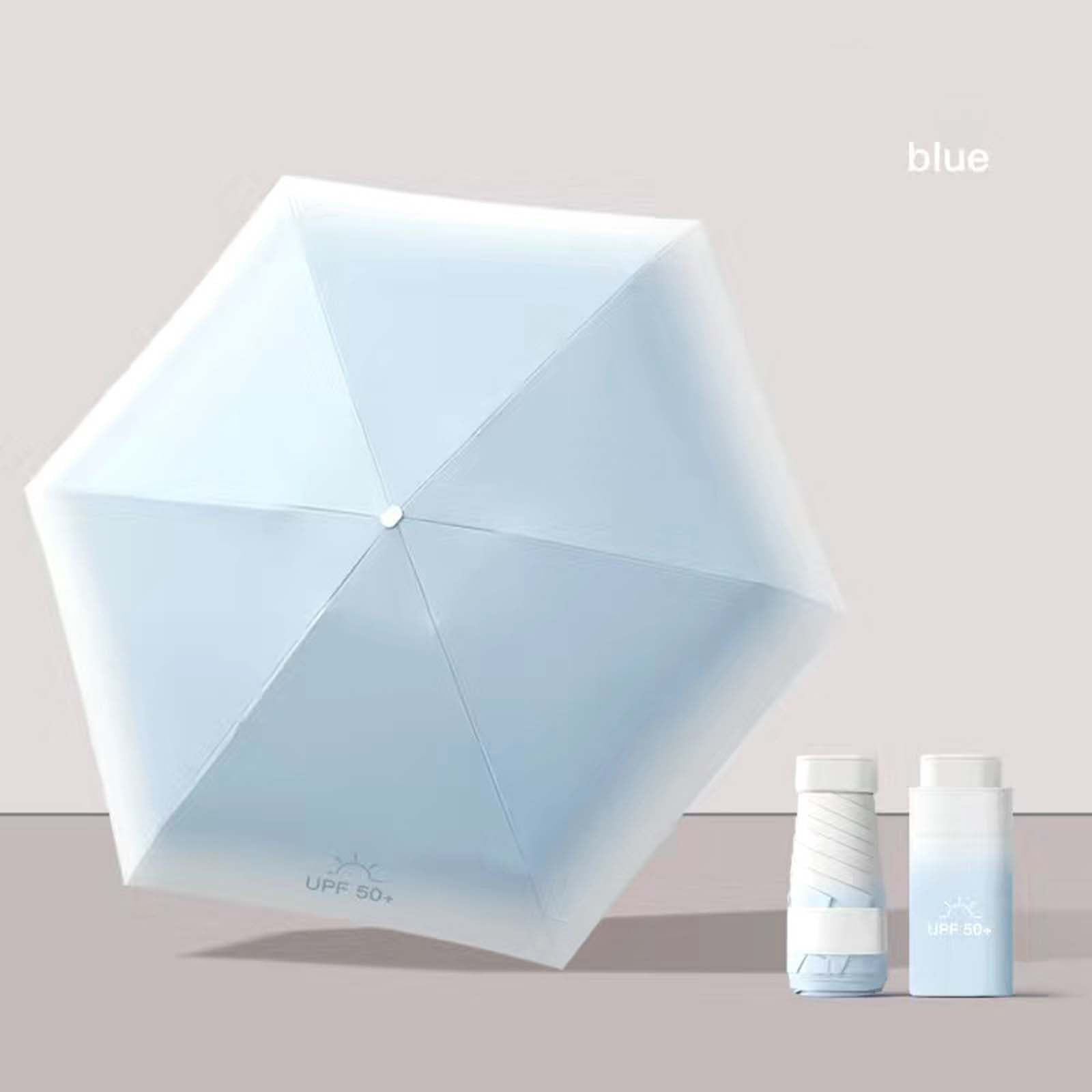 Travel Mini Compact Five fold Umbrella Small Sun UV Opens Manually ...