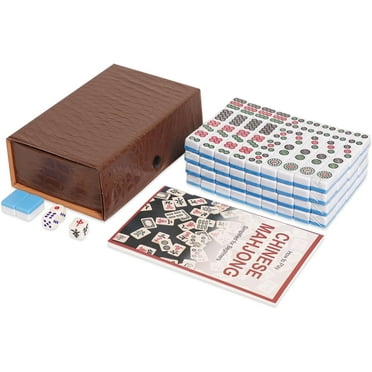Portable Mini Chinese Mahjong Game Travel Set 144 + 2 Spares Ivory ...