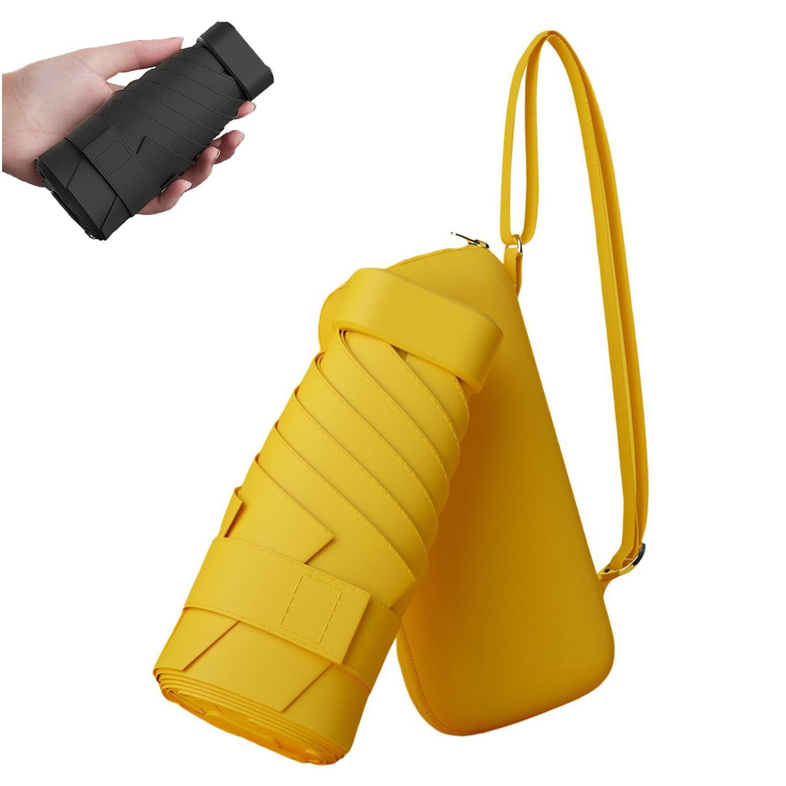 Travel Mini Umbrella For Purse With Case Small Compact Umbrella Sun ...