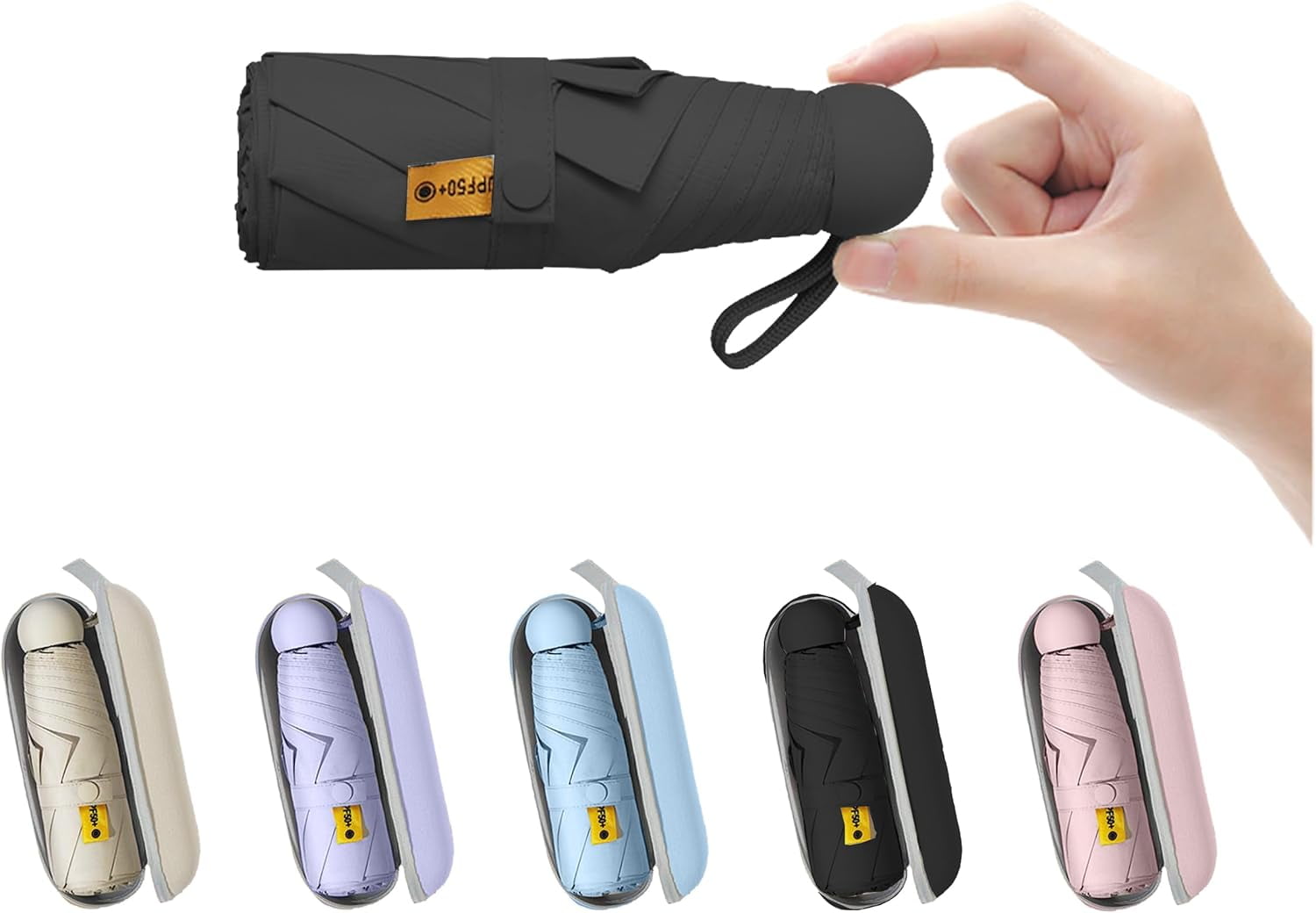 Travel Mini Umbrella for Purse With Case Small Compact UV Sun ...