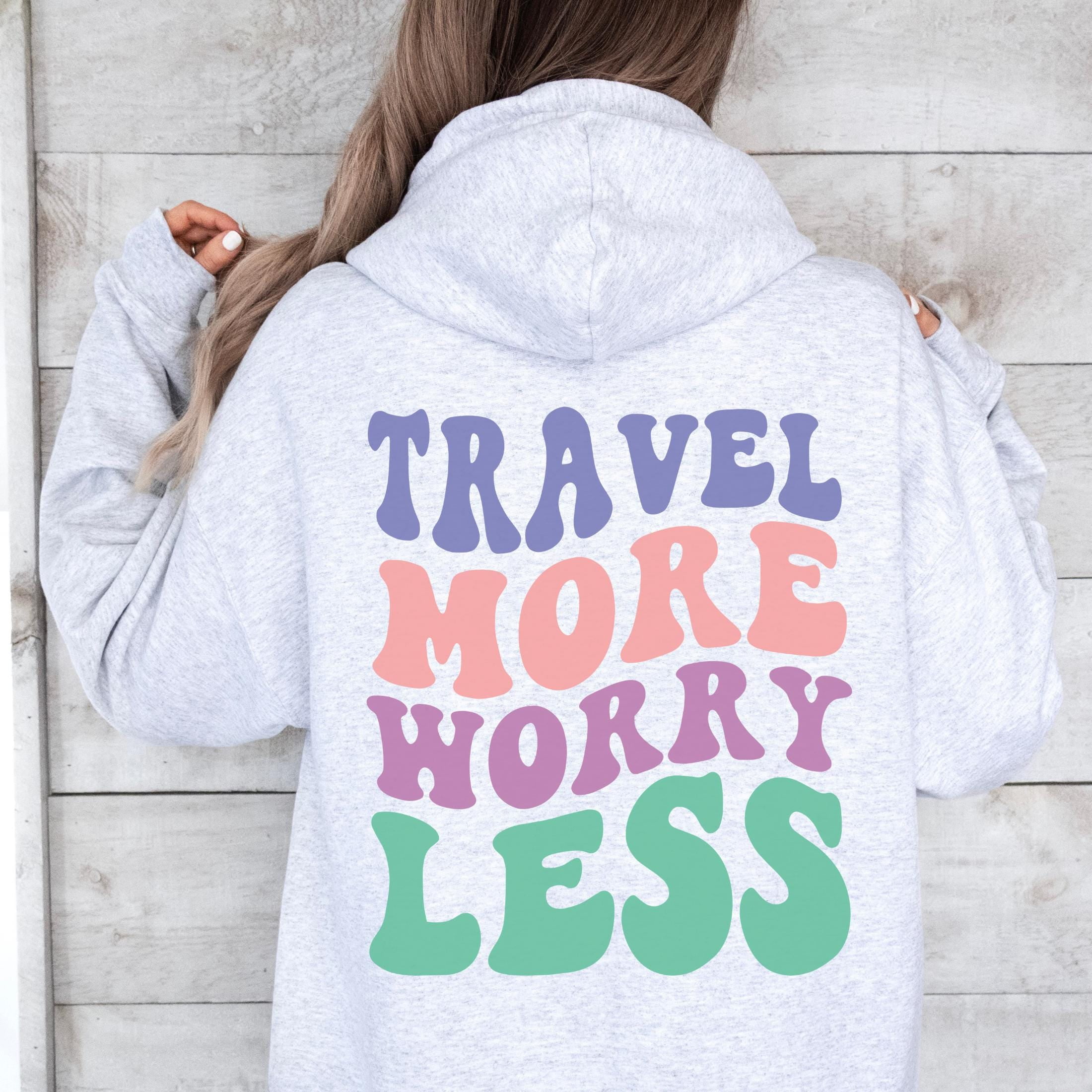 Travel More Worry Less Gift for Traveler, Travel T-Shirt, Trendy ...