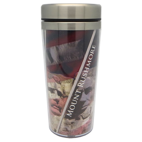 Travel Mug with Insert Section and Flag Design Mount Rushmore - Walmart.com