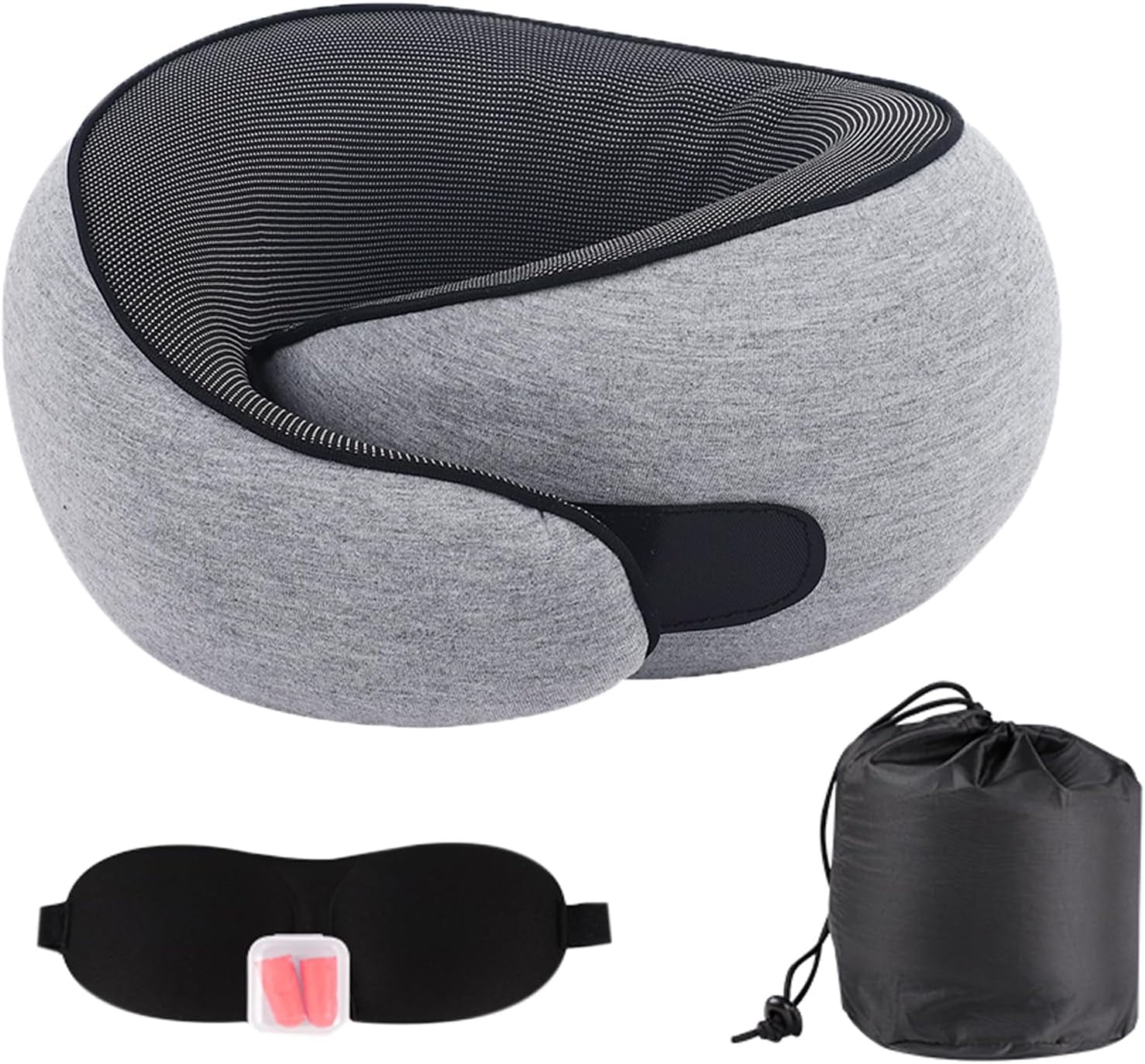 Travel Neck Pillow for Airplanes & Car Rides,Compact Head Support Cushion with Pain Relief ...
