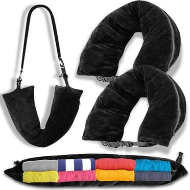 RP2807 NECK PILLOW WITH MICROFIBER COVER ASSORTED COLORS - Walmart.com