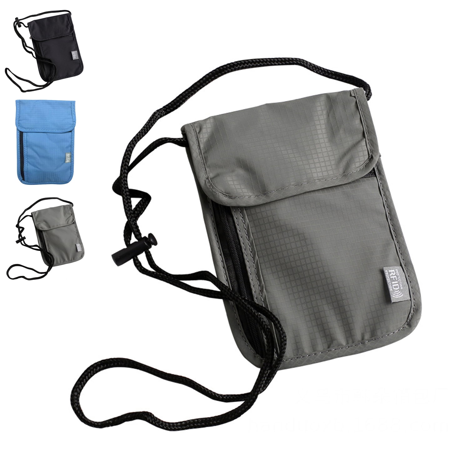 Travel Neck Wallet with RFID Blocking, Travel Neck Passport Wallet RFID ...