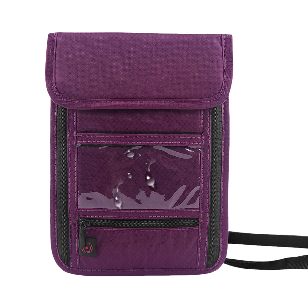 Travel Neck Pouches Neck Document Bag Nylon Wallet Antitheft Crossbody ...