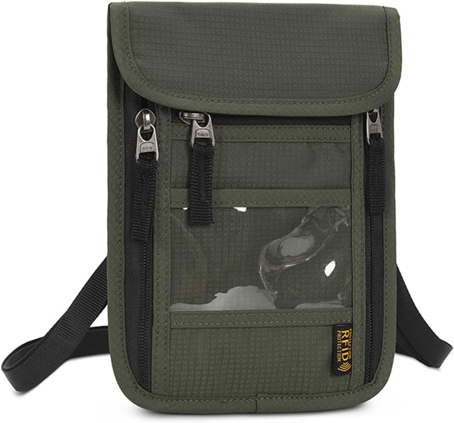 Travel Neck Wallet Slim Minimalist Design Security Neck Pouch RFID ...