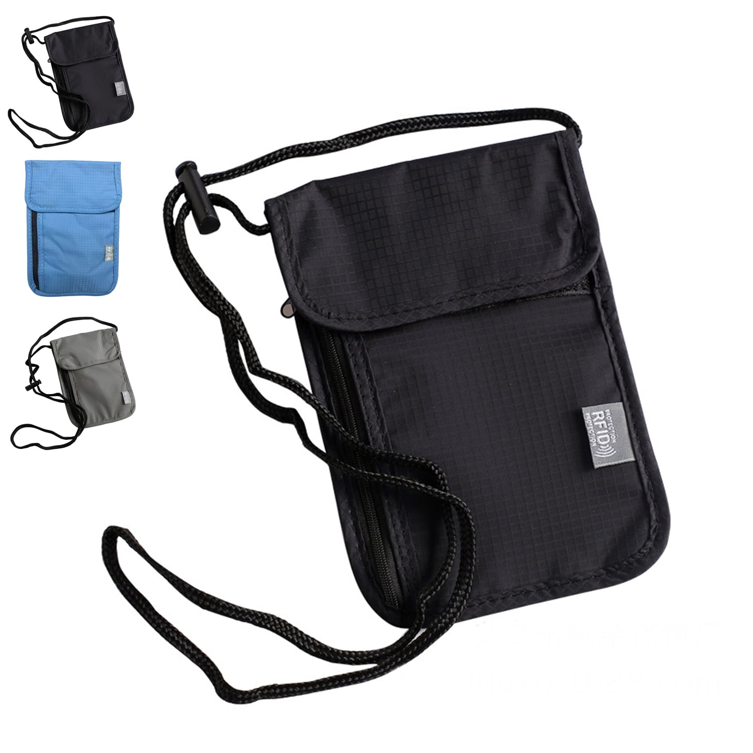 Travel Neck Wallet with RFID Blocking, Travel Neck Passport Wallet RFID ...