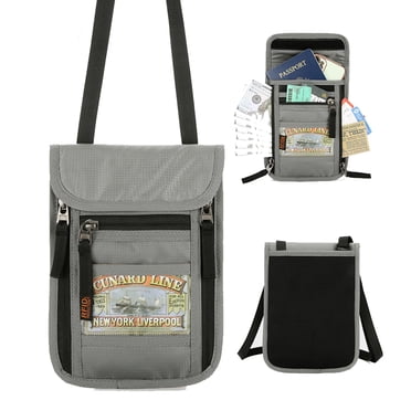 Travel Neck Pouch Neck Wallet with RFID Blocking Passport Holder Travel ...
