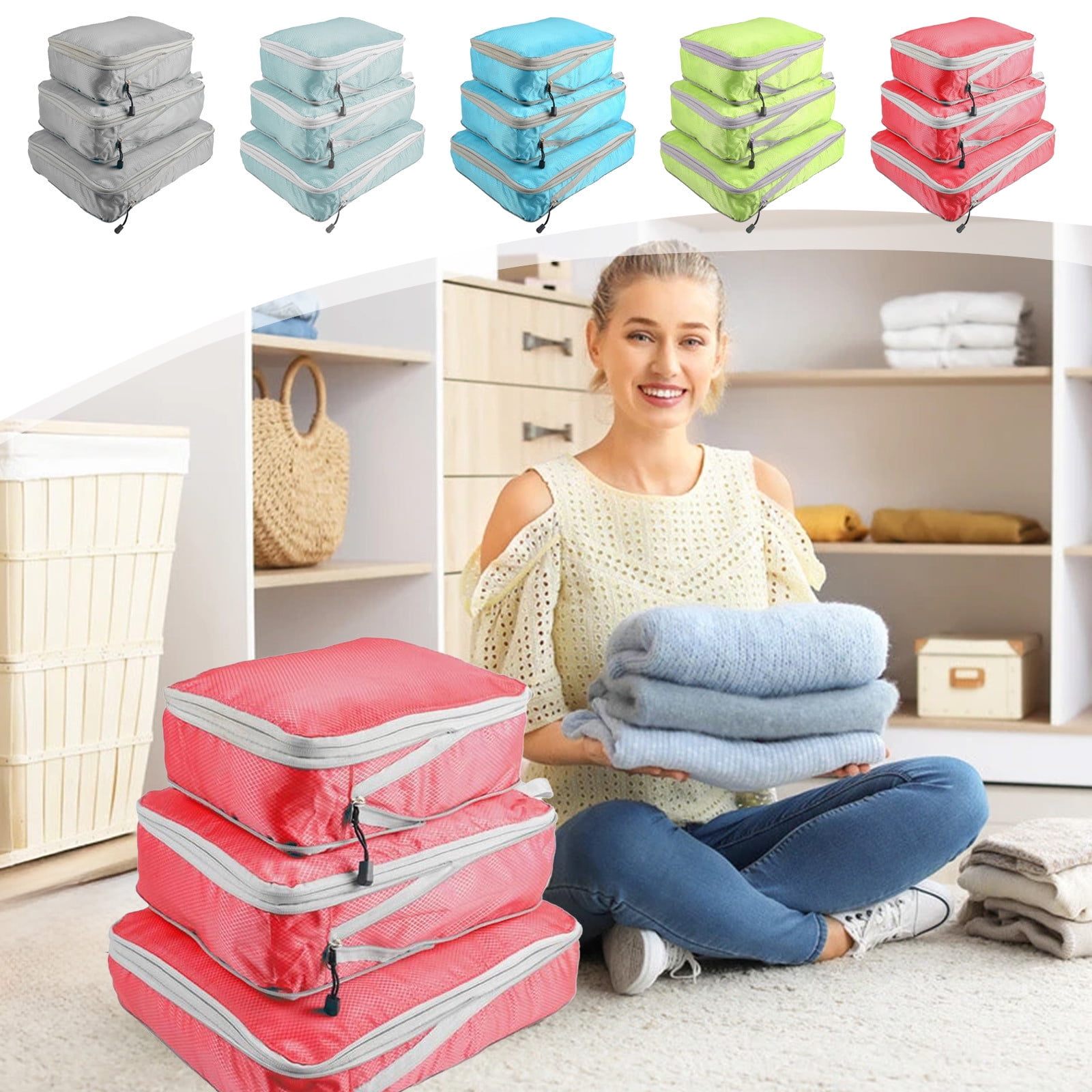 Travel Organizer Bag, Storage Compartment Luggage Bag, Large Capacity ...