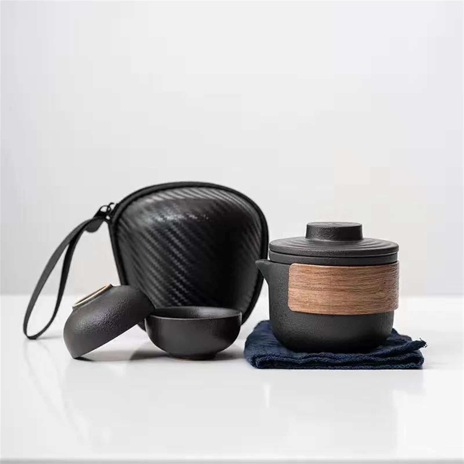 Travel Outdoor One Pot Four Cup Portable Teapot Gift Vintage Ceramic ...