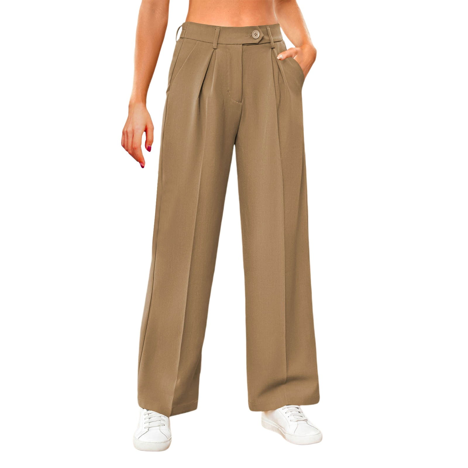 Travel Outfits Women Airport Women's Casual Pants For Daily Comfort Versatile Straight Leg ...