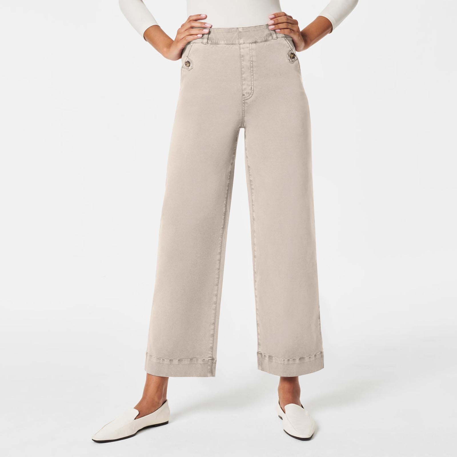 Travel Pants Women,Twill Cropped Wide Leg Pant Plus Size Wide Leg ...