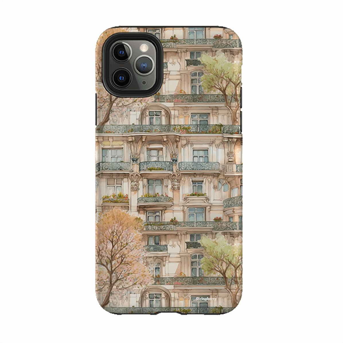 Travel Paris Le Marais Houses Phone Case for iPhone 11 12 13 14 15 16 ...