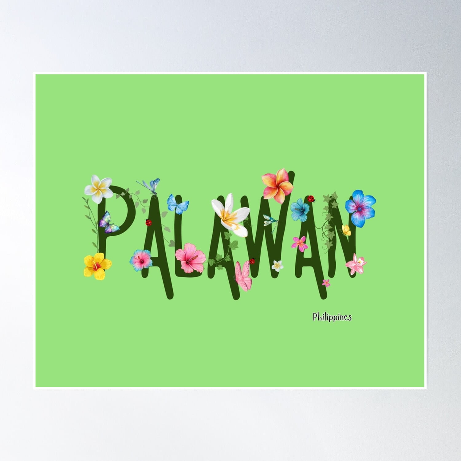 Travel Philippines Palawan Tropical Poster Wall Art, Modern Wall Decor ...