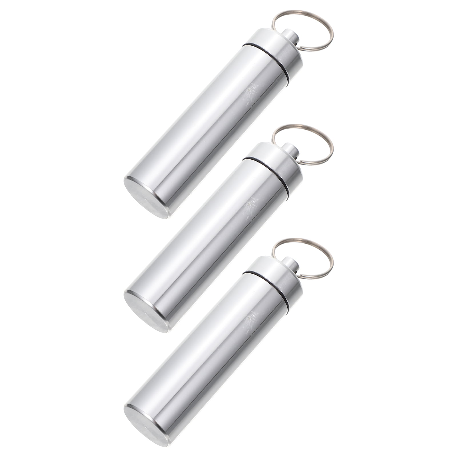 Travel Pill Bottle 9 Pcs Metal Storage Box Toothpick Holder Stainless ...