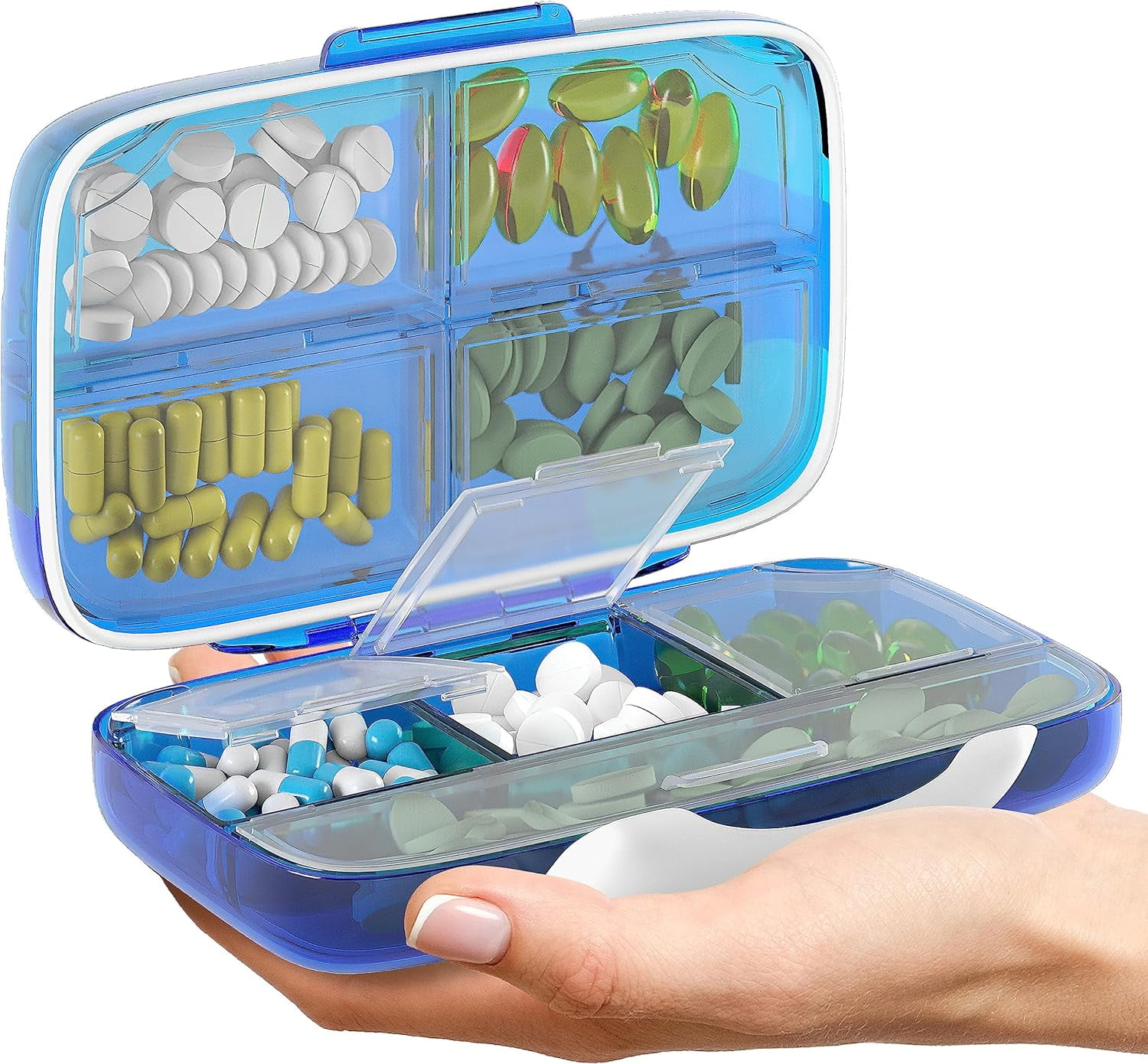 Travel Pill Organizer - Airtight Medicine Case for Traveling Portable ...