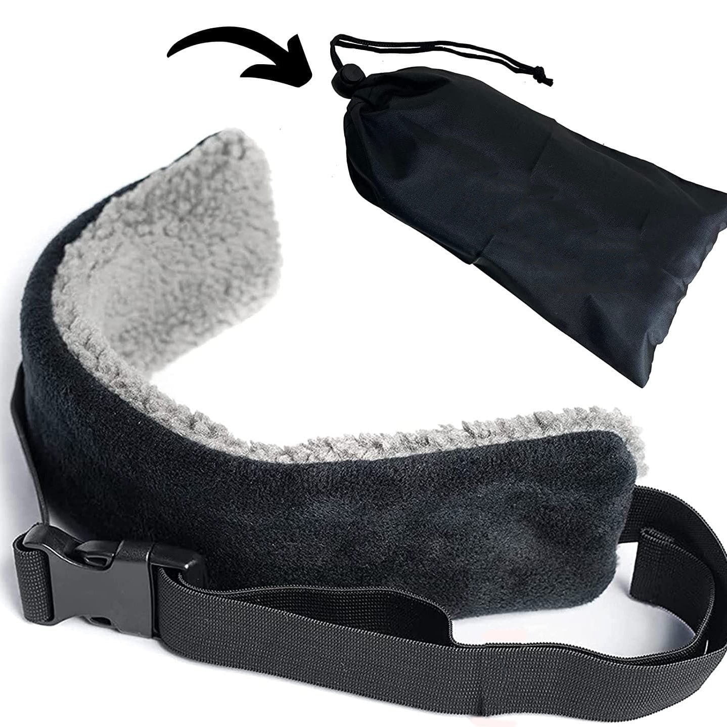Travel Pillow – Adjustable Head Support Strap for Airplanes & Cars ...