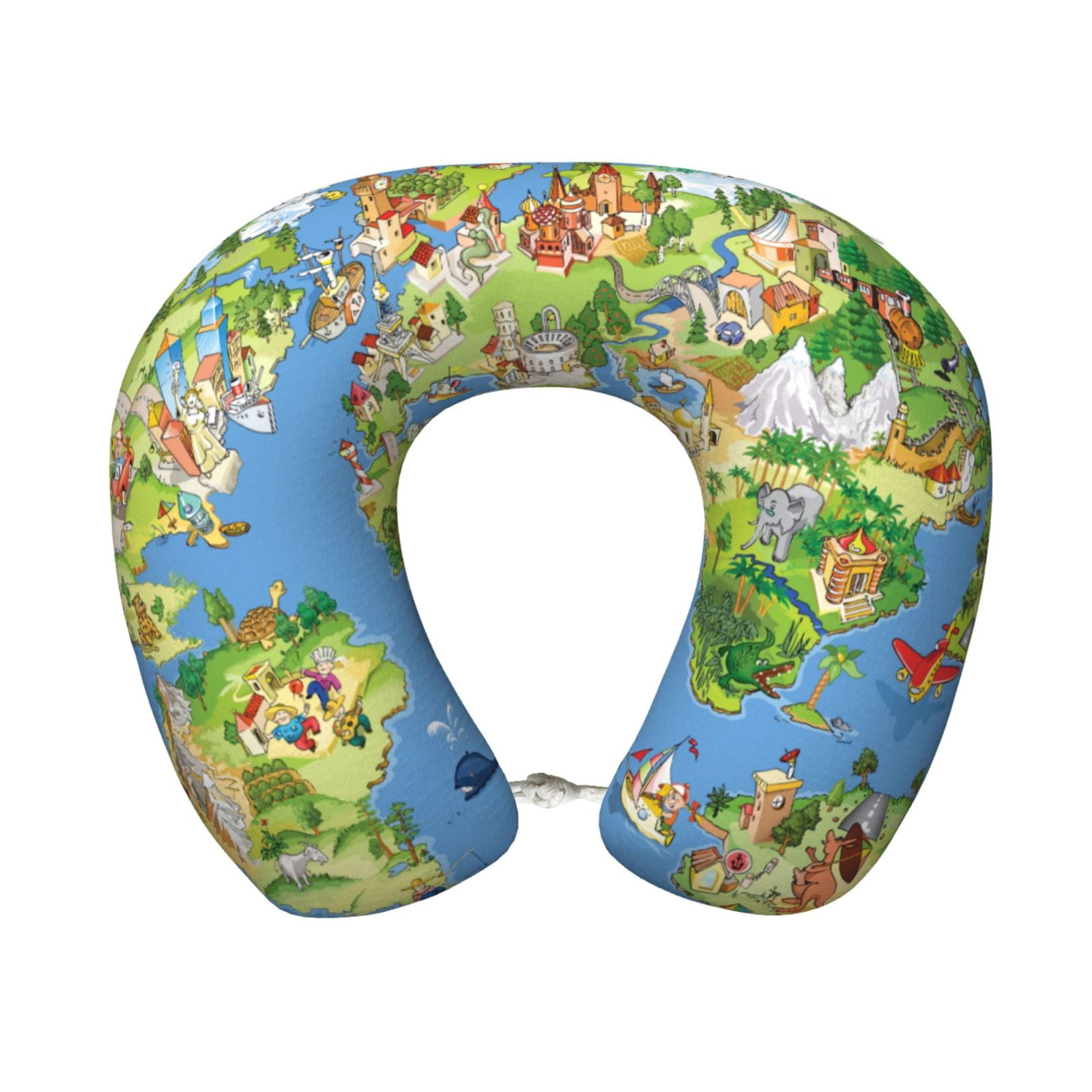 Travel Pillow Memory Foam, Head Neck Support Airplane Pillow For ...