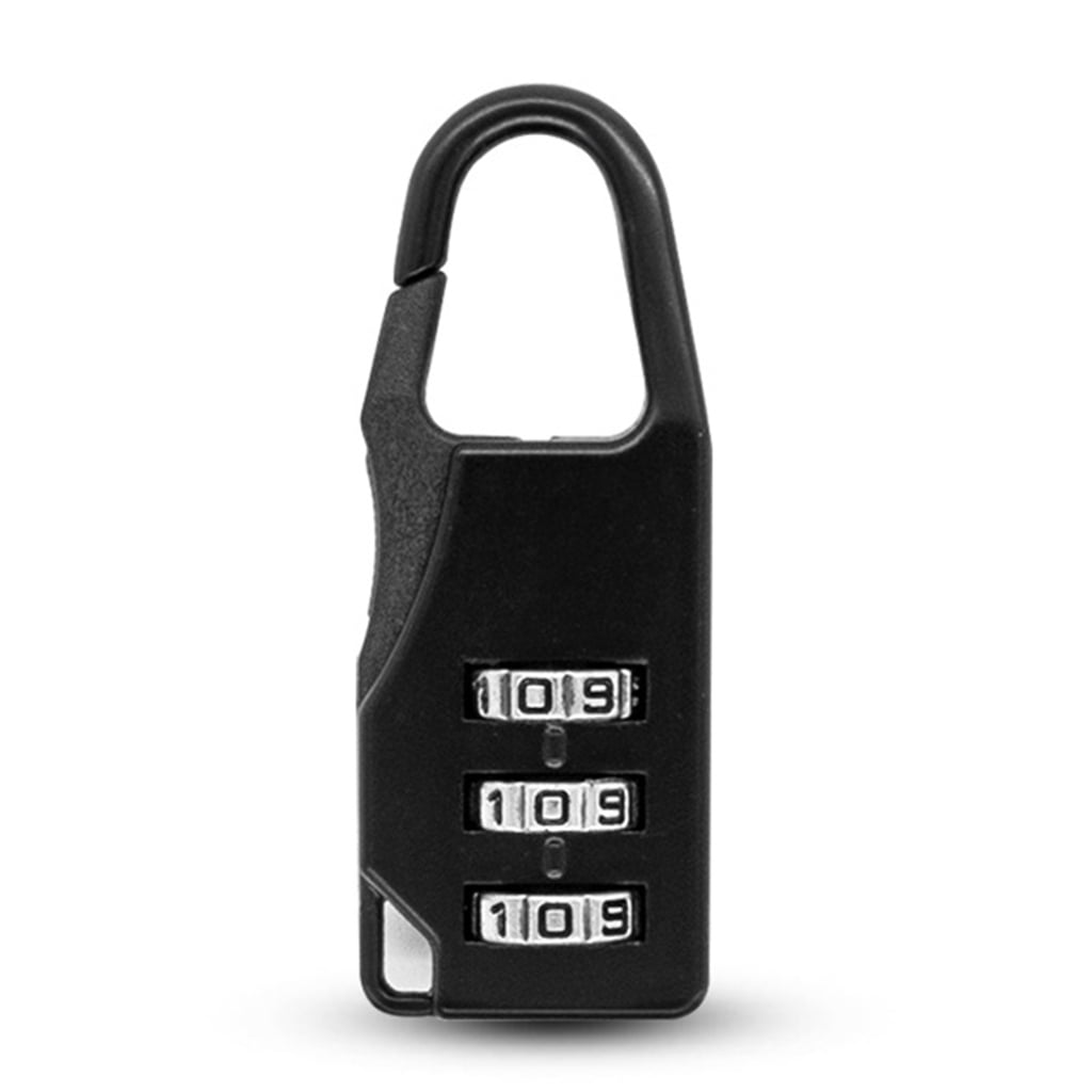 Travel Portable 3 Digit Small Combination Lock Mini Resettable Padlock ...