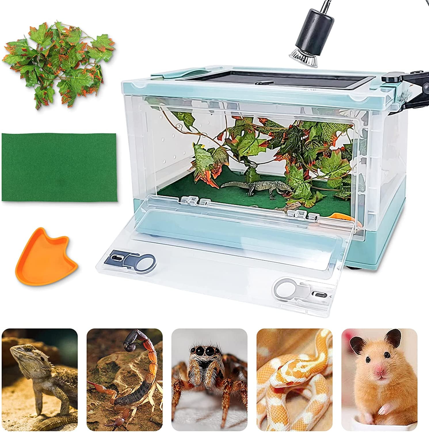 Travel Portable Foldable Terrarium Kits for Reptiles -Heat-Resistant ...