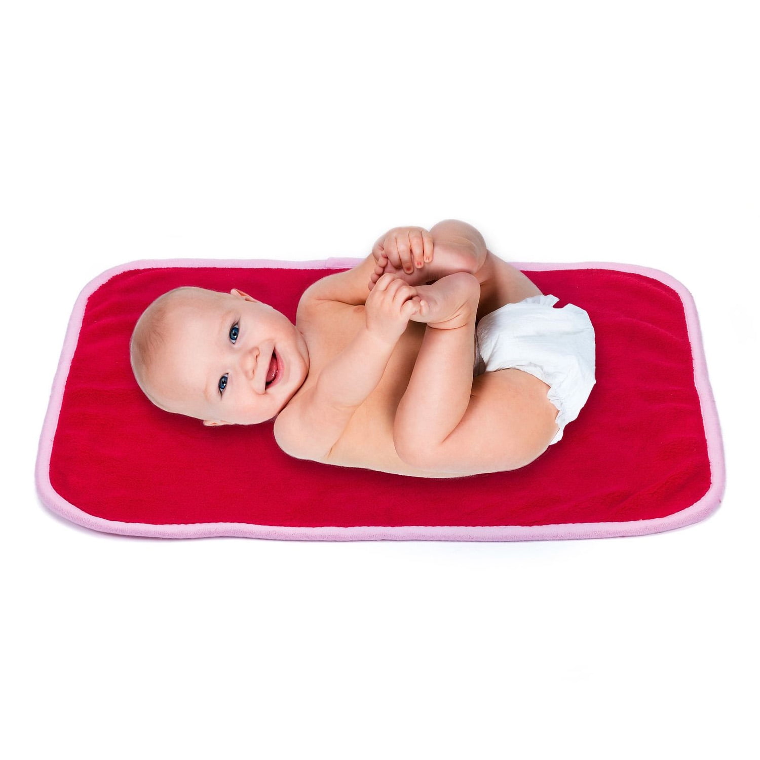 Travel Portable Washable Warm Soft Baby Diaper Red Changing Pad Mat ...