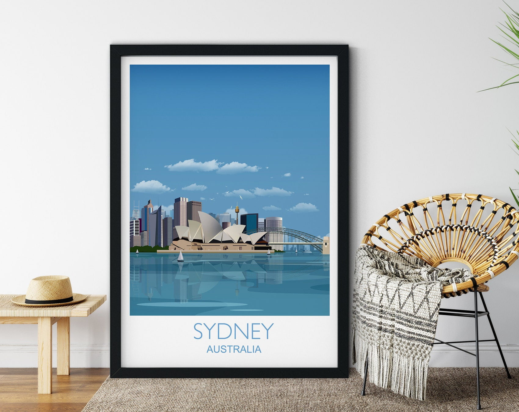 Travel Poster of Sydney , Travel Print of Sydney, City of Sydney ...