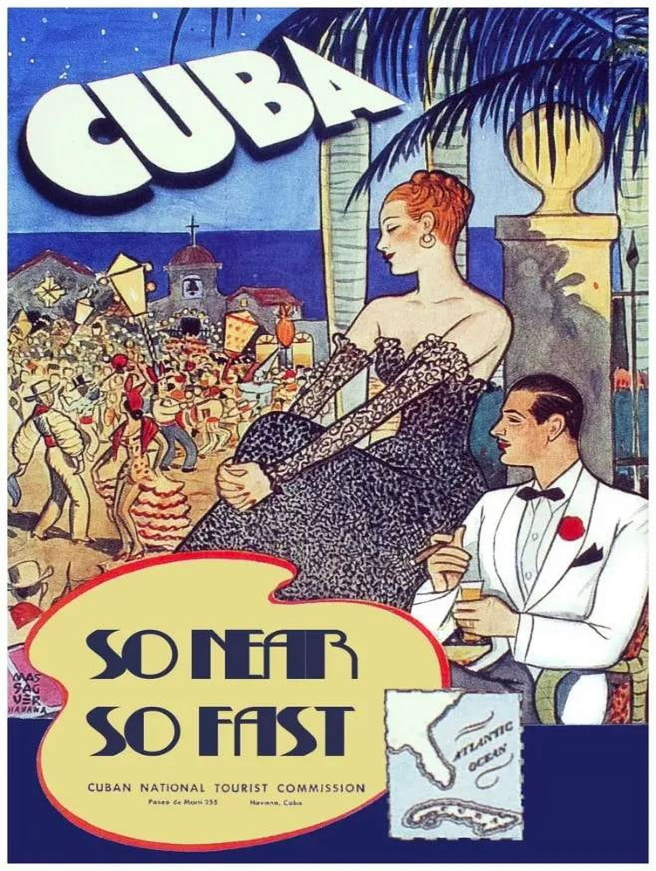 Travel Poster print.Home Room Interior design.Cuba.Tourism. 24 x 36 ...