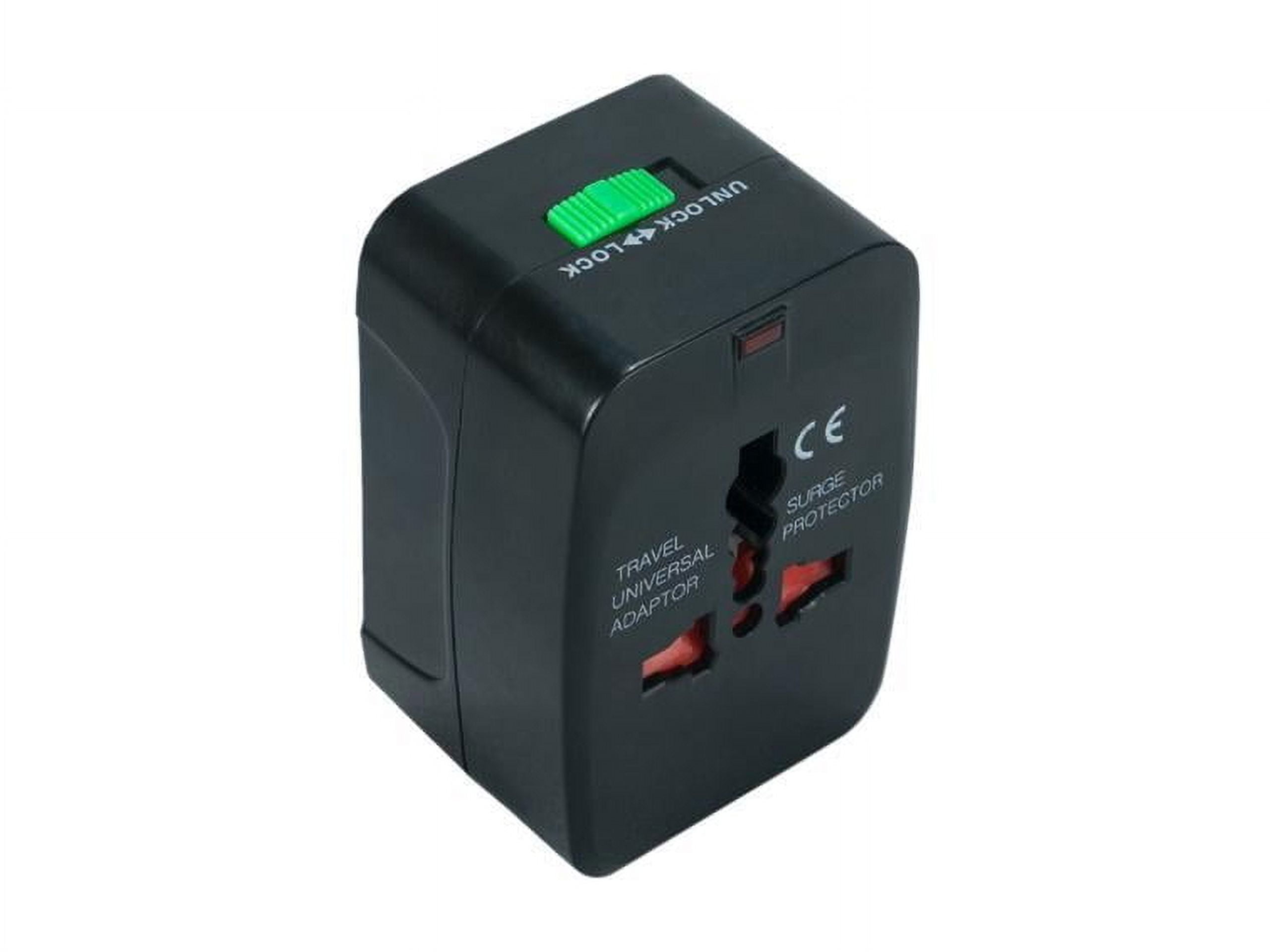 QVS Portable Universal Travel Power Adapter, Surge Protection, 42 ...