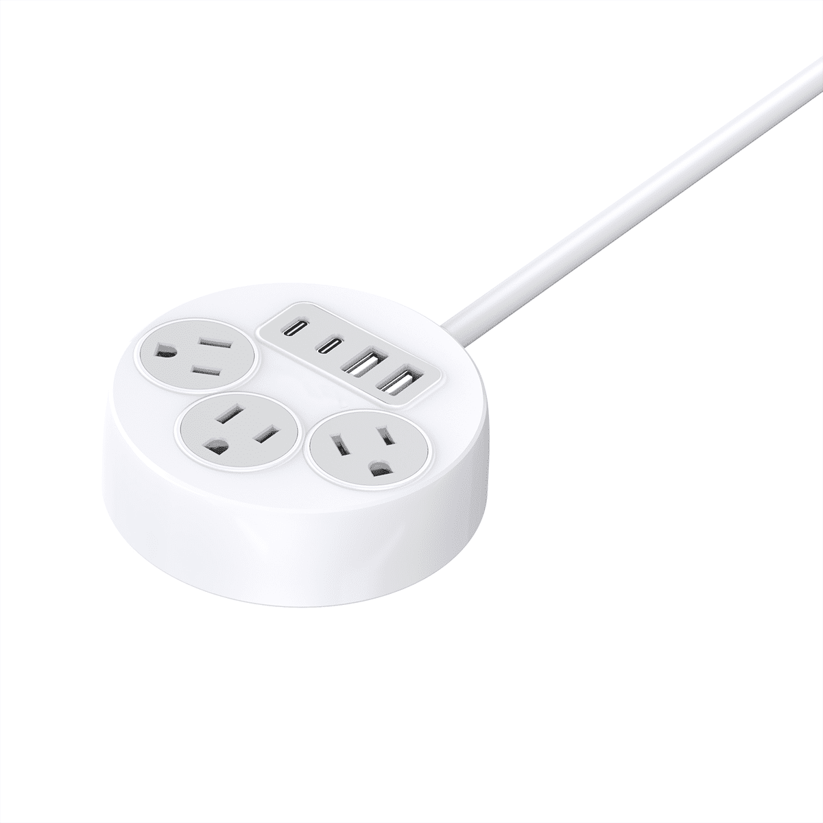 Travel Power Strip,3 Outlets 2 USB-A and 2 USB-C Ports,Ultra Thin Flat ...