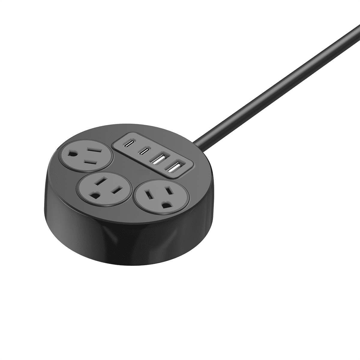 Travel Power Strip,3 Outlets 2 USB-A and 2 USB-C Ports,Ultra Thin Flat ...