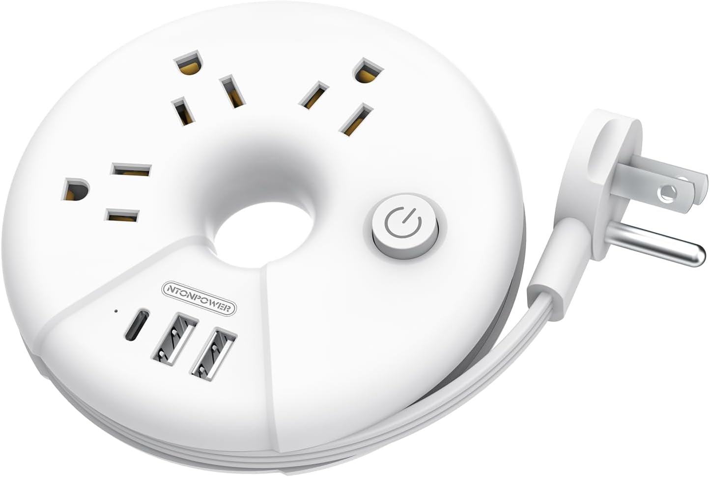 Travel Power Strip, 3 Outlets 3 USB(1 USB C) Cruise Approved Power ...