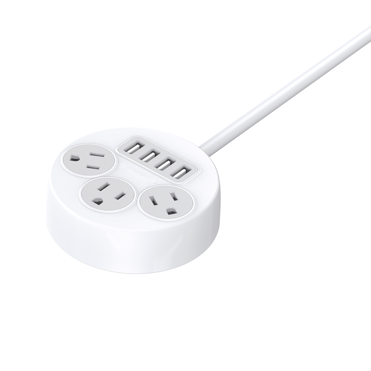 Travel Power Strip,3 Outlets 4 USB Ports,with Extension cordUltra Thin ...