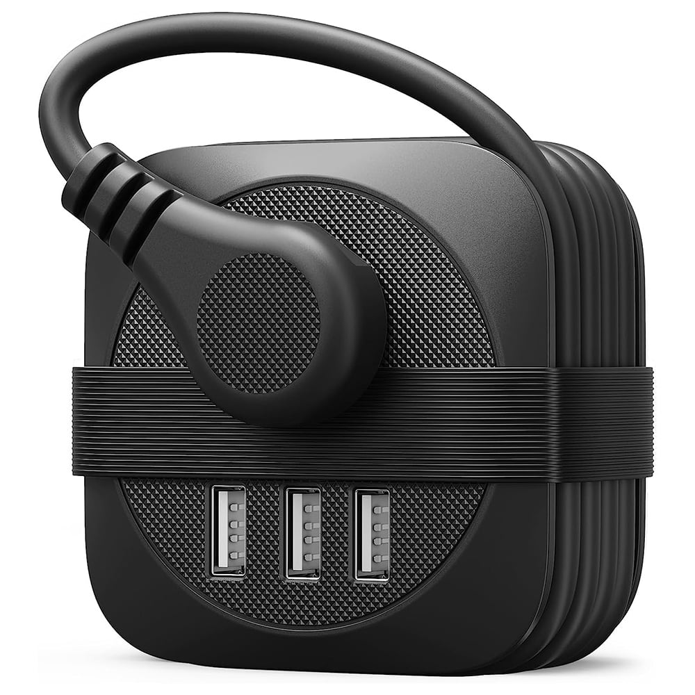 Travel Power Strip with USB Ports and Short Extension Cord,1 Outlets 3 ...