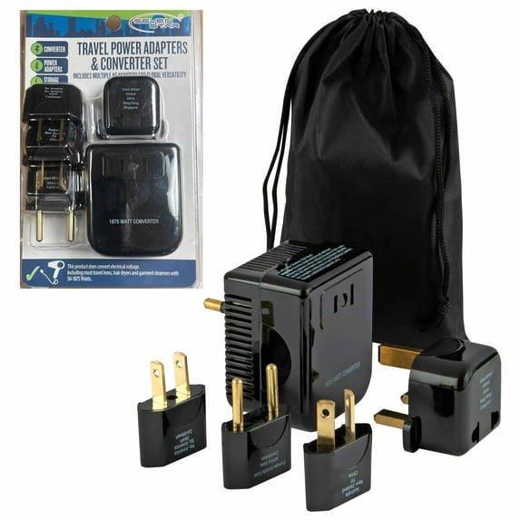 Travel Power Voltage Converter AC Adapter 1875 Watt 4 Plugs 110-220 V Transform - Walmart.com