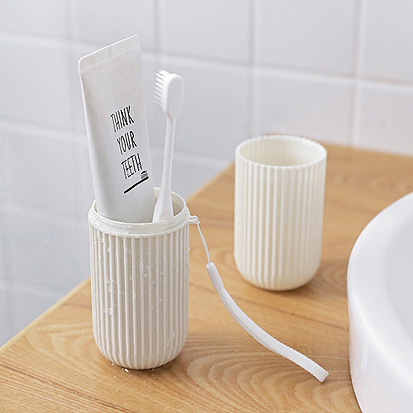 Travel Practical Toothbrush Cup Portable Bathroom Toothpaste Holder ...