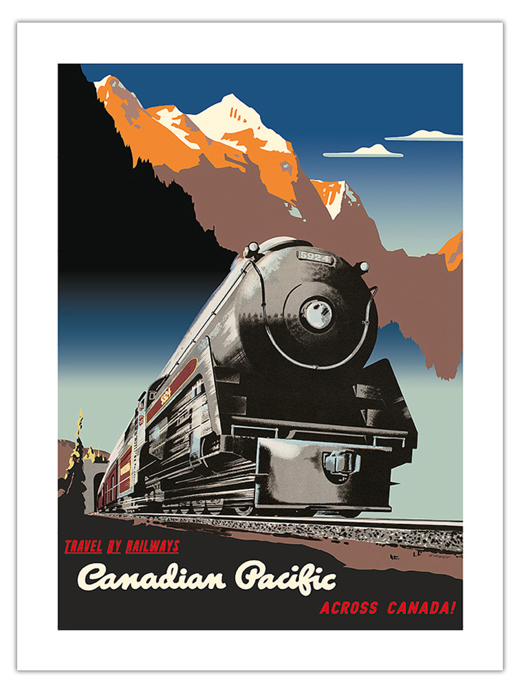 Travel by Railways Across Canada - Canadian Pacific Railway - Vintage ...