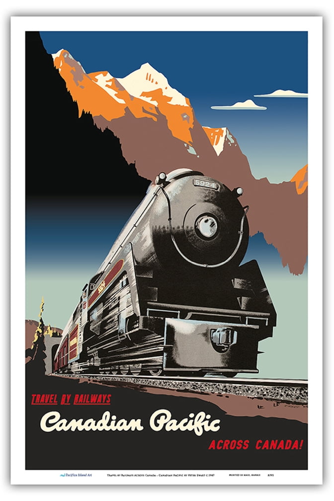 Travel by Railways Across Canada - Canadian Pacific Railway - Vintage ...