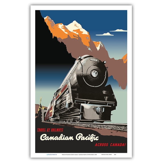Travel by Railways Across Canada - Canadian Pacific Railway - Vintage ...