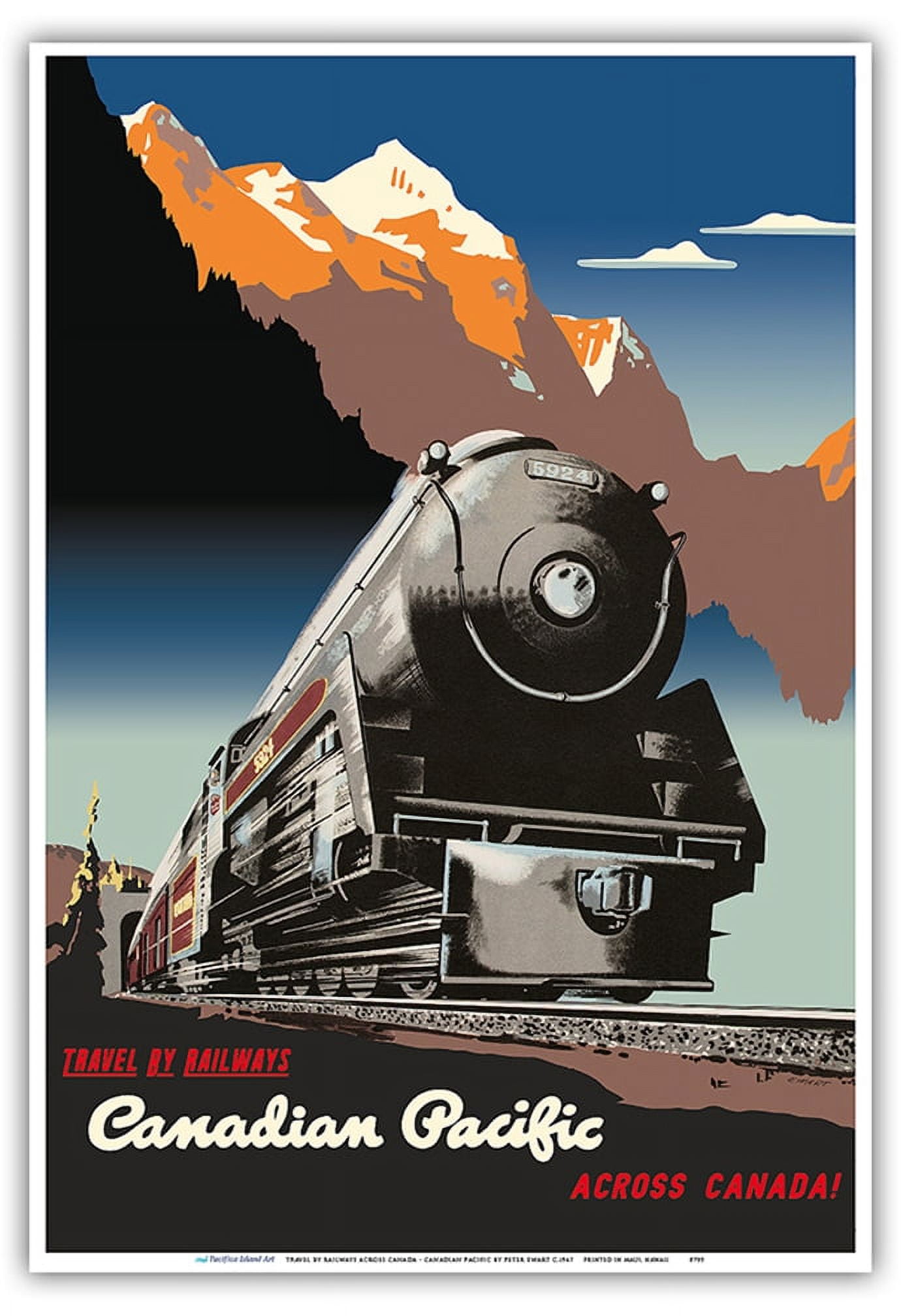 Travel by Railways Across Canada - Canadian Pacific Railway - Vintage ...