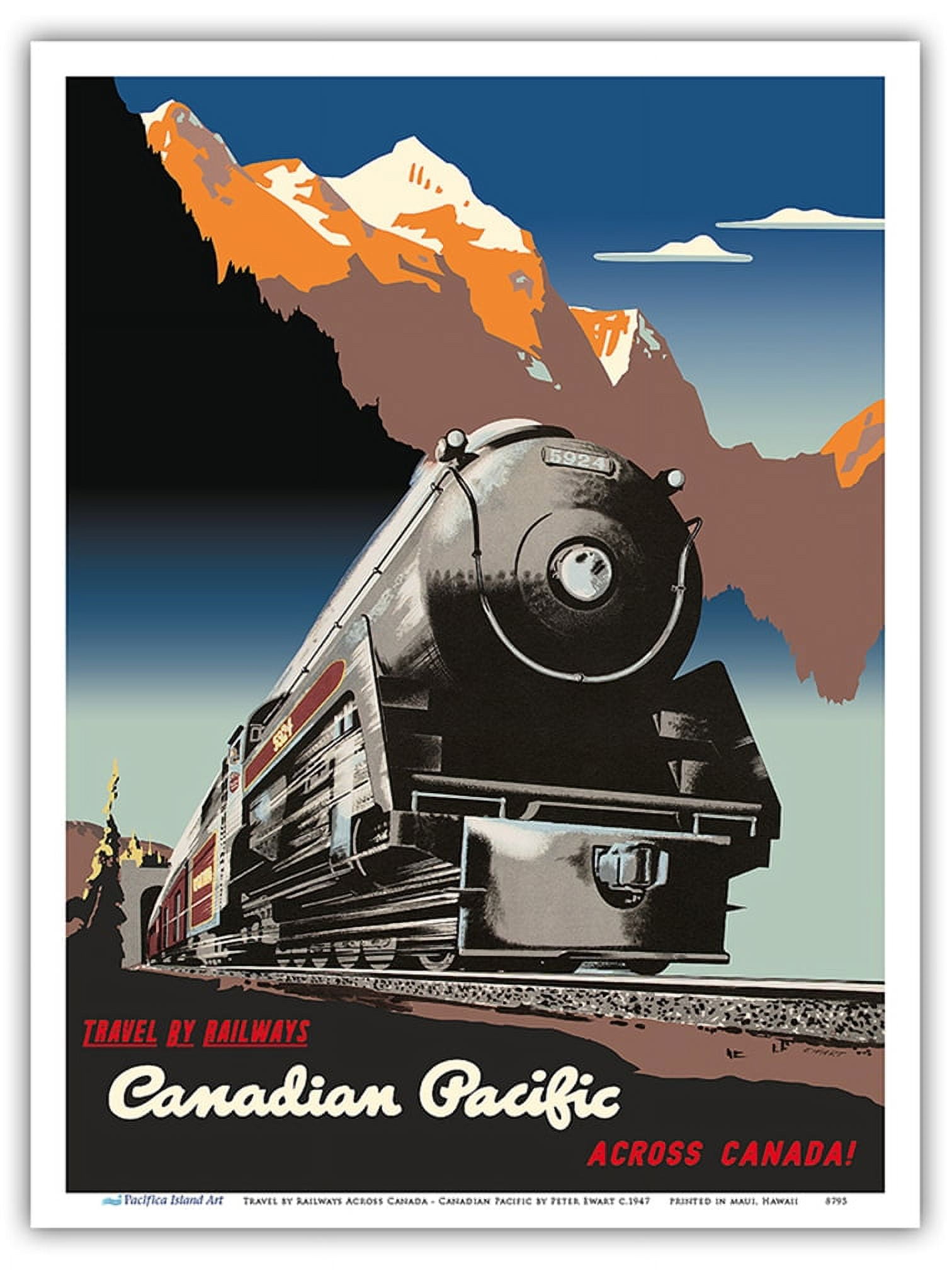 Travel by Railways Across Canada - Canadian Pacific Railway - Vintage ...
