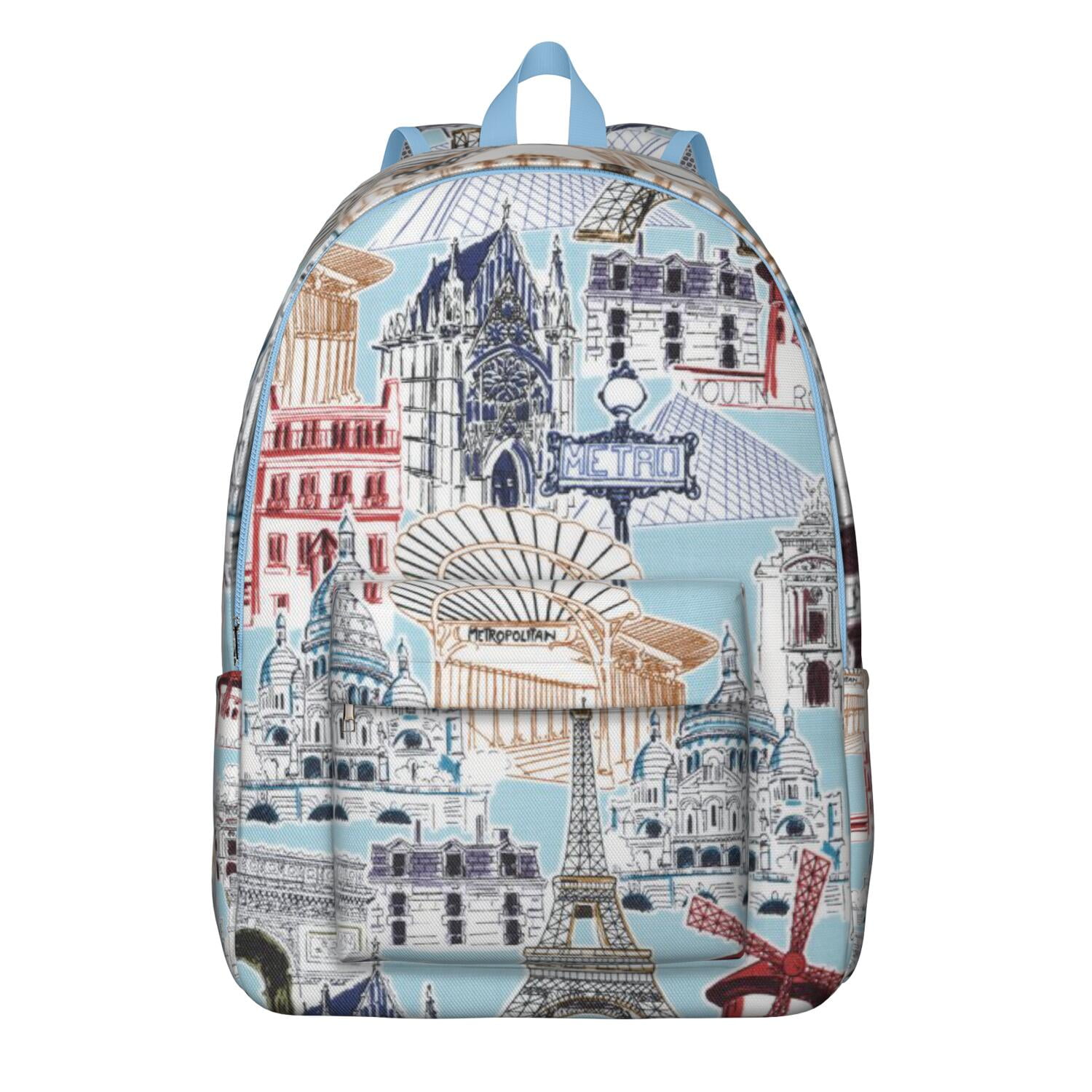 Travel Ready Backpack - Vintage Journey Themed Waterproof Bookbag ...