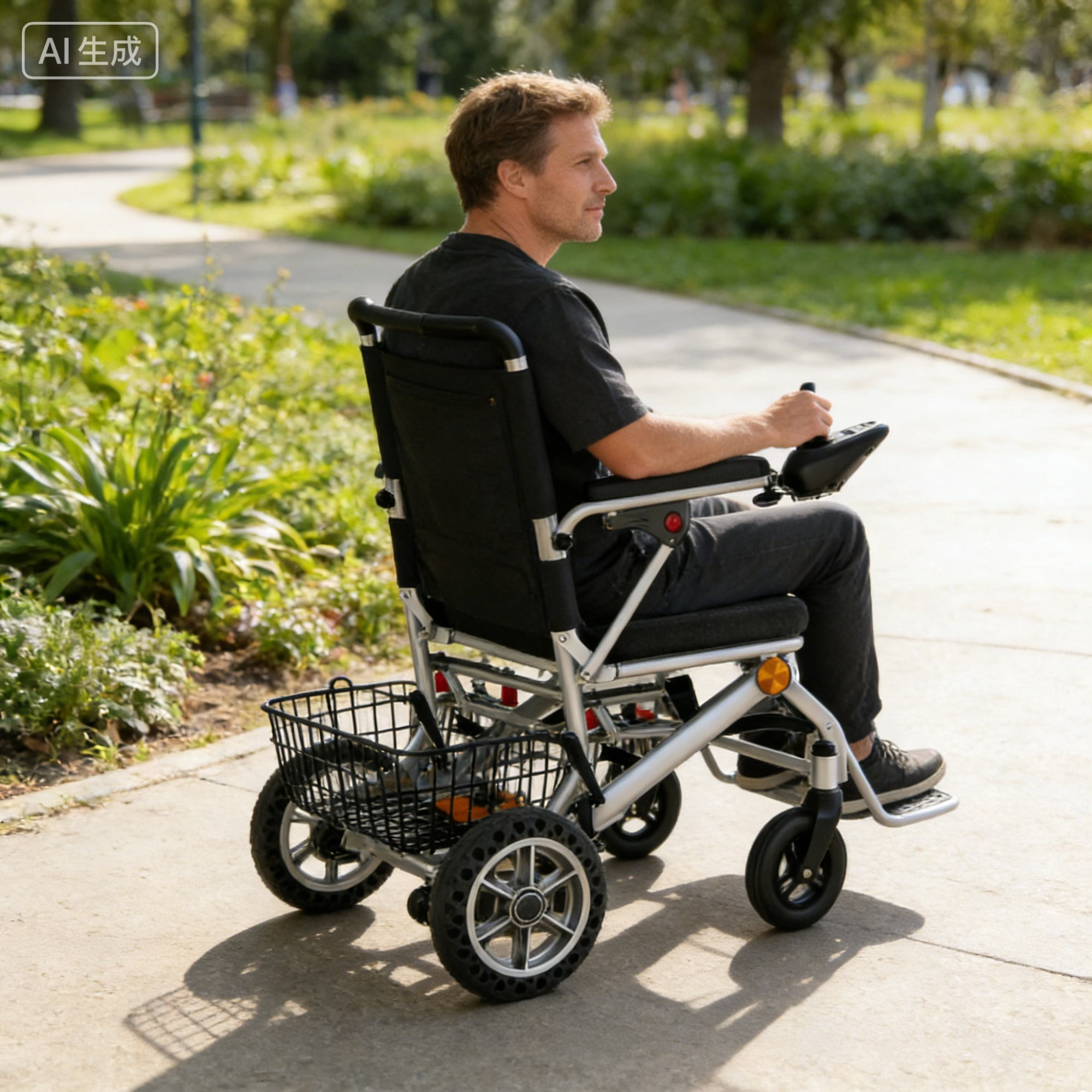 Travel-Ready Foldable Electric Wheelchair - 500W All-Terrain ...