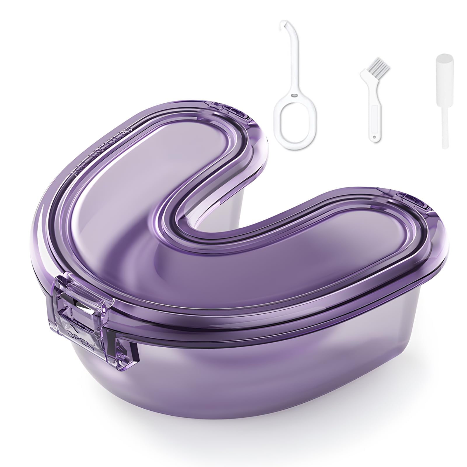 Travel Retainer Case U-shaped Denture Holder Leakproof Invisalign ...