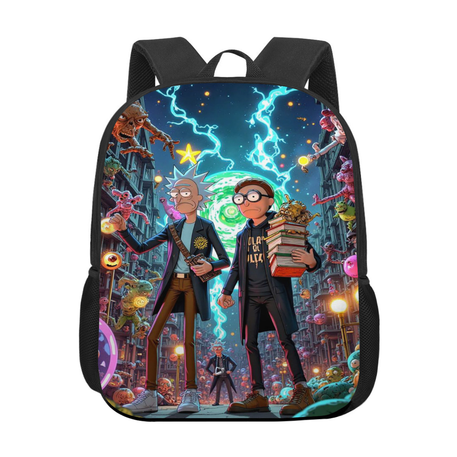 Travel Rick and Morty Backpack for Teen cartoon Bookbags Elementary ...