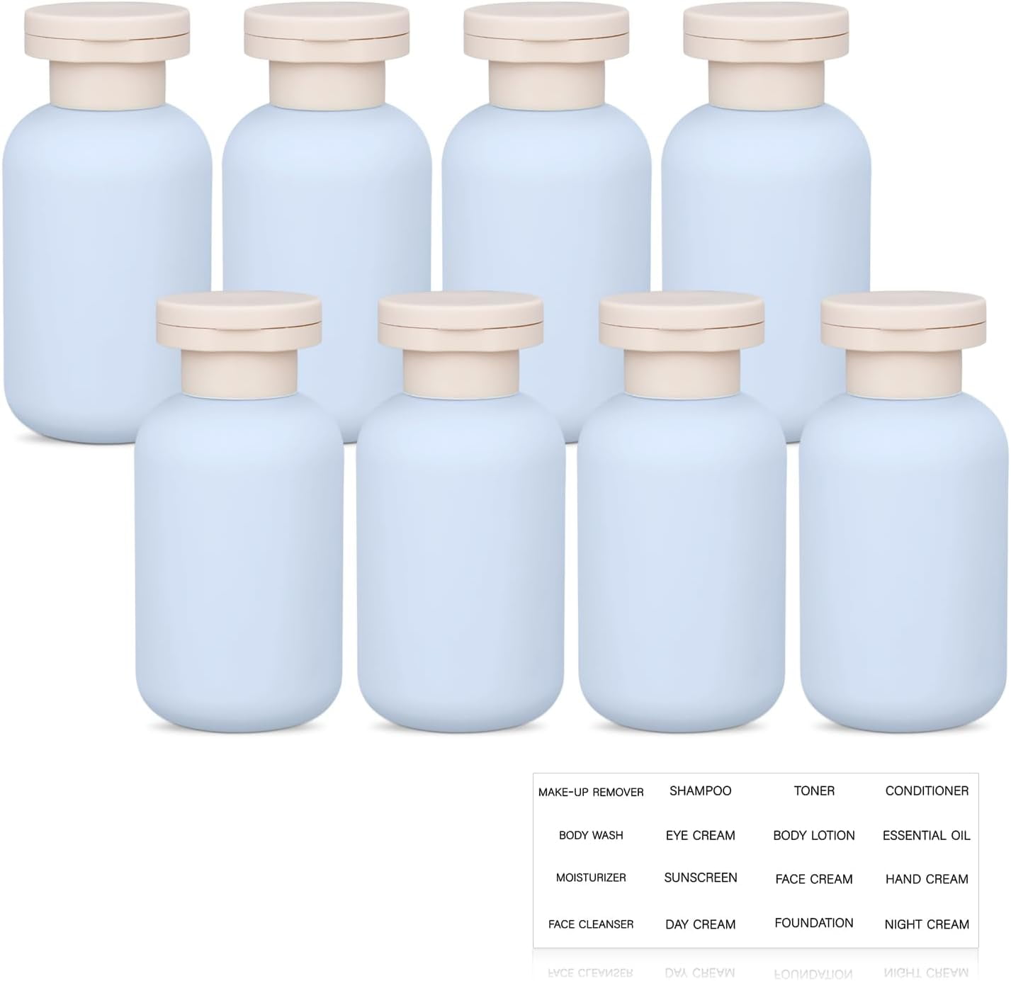 Travel Shampoo Bottle, Empty Plastic Squeeze Bottles 3.4oz with Flip ...