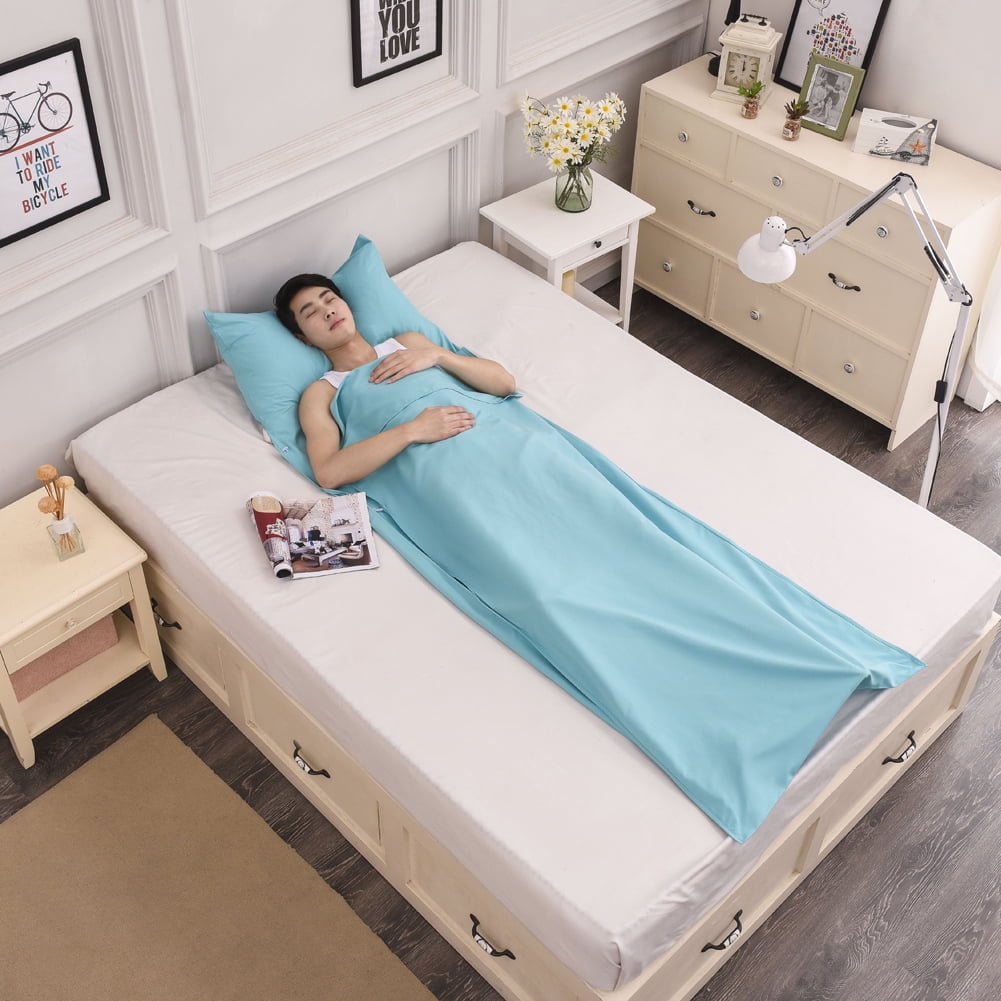 Lightweight Cotton Travel Sheet Sleep Sack for Camping, Hostel Stays ...