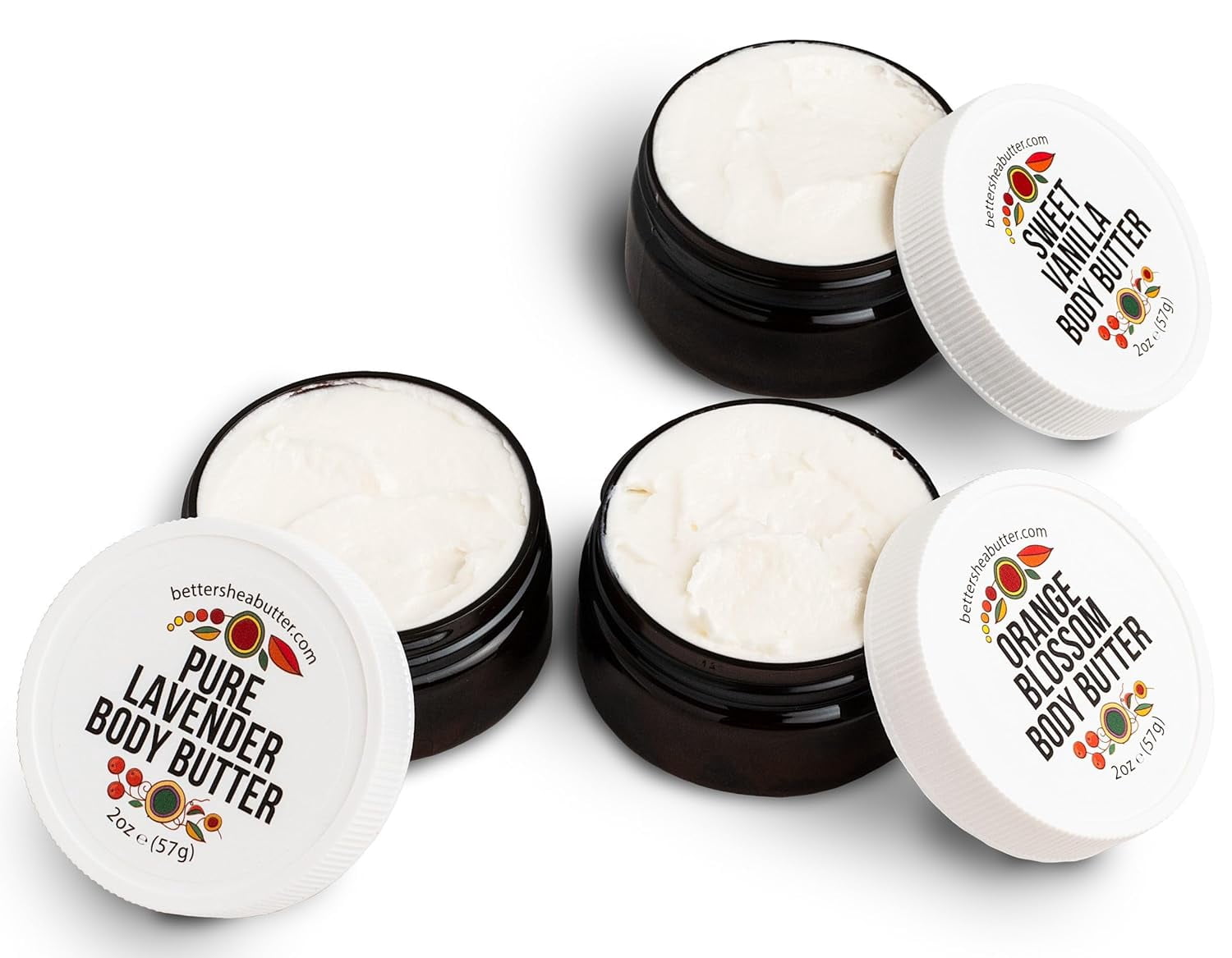 Travel Size Body Butter Set w/ Orange Blossom, Lavender & Sweet Vanilla ...
