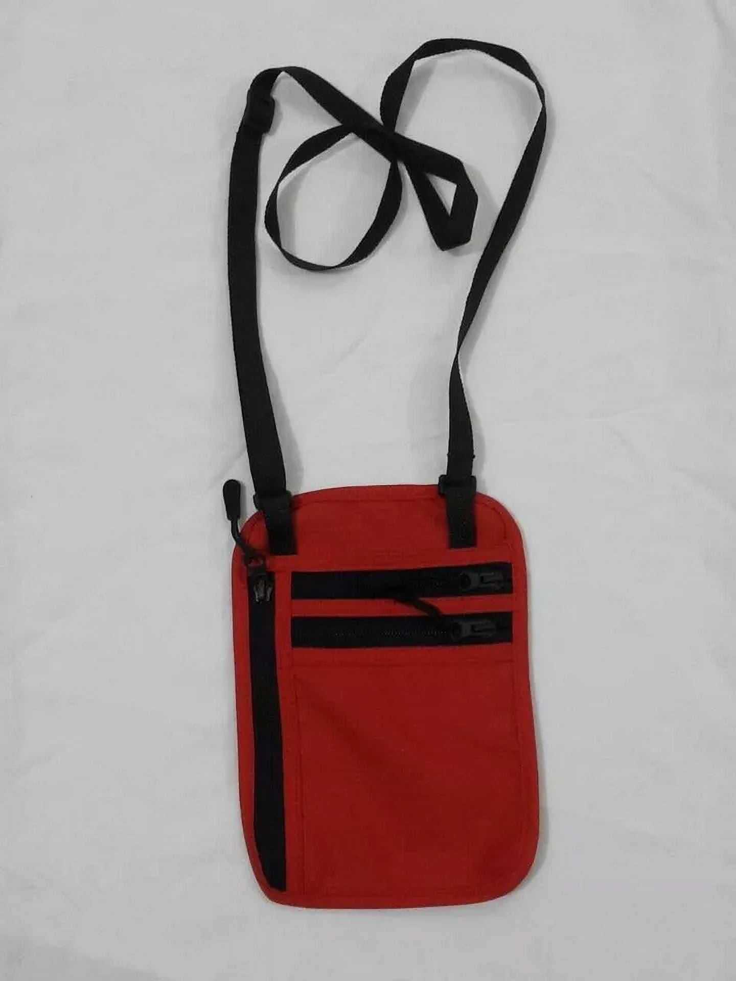 Travel Size Secure Neck Pouch, Passport, Money Card Holder Lightweight ...